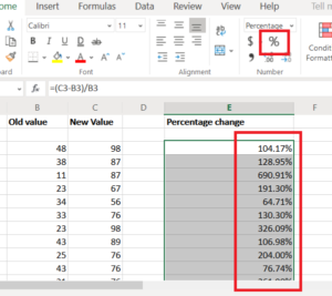 How to calculate Percentage increase or decrease in Excel?