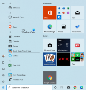 Enable the new Start Menu on Windows 10 version 2004 now
