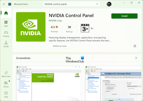 NVIDIA Control Panel missing on Windows 11/10