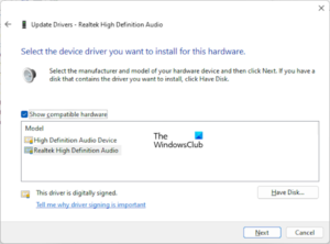 No Audio Output Device is Installed error in Windows 11/10