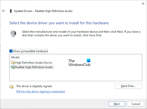 No Audio Output Device is Installed error in Windows 11/10