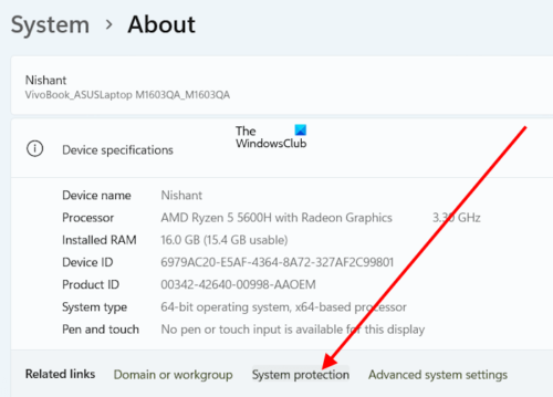 Turn On and Enable System Restore in Windows 11/10