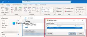 How to get notifications for selected contacts in Outlook