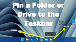 How to add Folder or Drive to Taskbar in Windows 11/10
