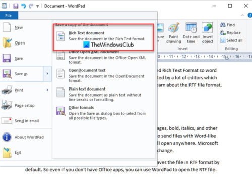 What is the RTF file format? How do you open them?