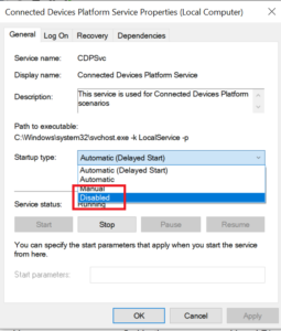 Connected Devices Platform Service (CDPSvc) High Disk Usage