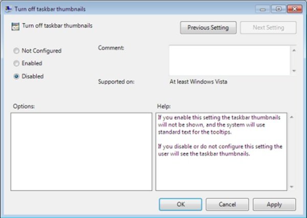 Enable or disable Taskbar Thumbnail Preview in Windows 11/10 Enable or disable Taskbar Thumbnail Preview in Windows 11/10