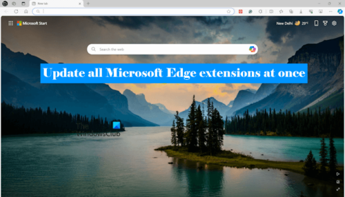 How to update all Microsoft Edge extensions at once