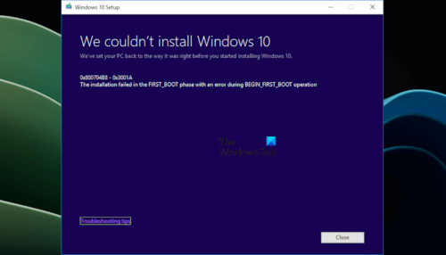 Fix Windows Update error code 0x800704B8 - 0x3001A