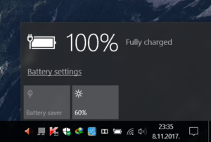 Battery Slider is missing or greyed out on Windows laptop