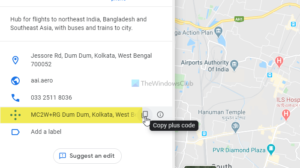 How to get the Plus Code in Google Maps