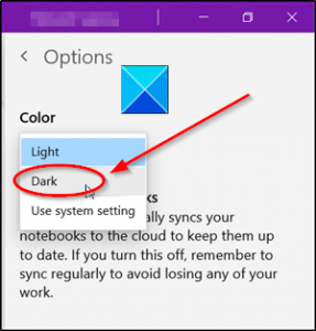 How to enable Dark Mode in OneNote or Outlook