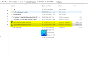 Remove Outlook .pst data file from OneDrive in Windows 11/10