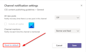 How to manage Microsoft Teams Channel Notifications Settings