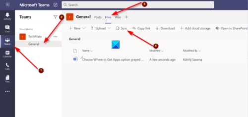 Sync Teams files with OneDrive Sync app on a Windows PC
