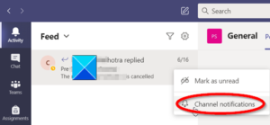 How to manage Microsoft Teams Channel Notifications Settings