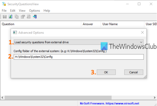 View Security Questions and Answers for Local Account in Windows 11