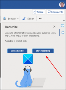 How to use Transcribe to convert Speech into Text in Word