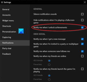 How to stop Xbox Achievement Notifications on Windows PC