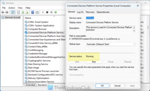 The Connected Devices Platform Service service terminated