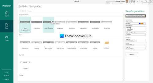 How to create Posters or Banners with Publisher