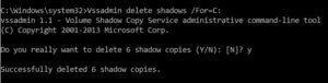 How to delete Volume Shadow Copies in Windows 11/10