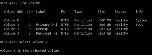 Unhide or Hide Hard Drive Partition using Command Prompt