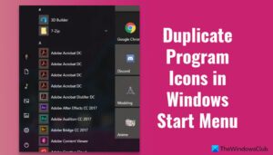 Duplicate Program shortcuts in Windows 11/10 Start Menu