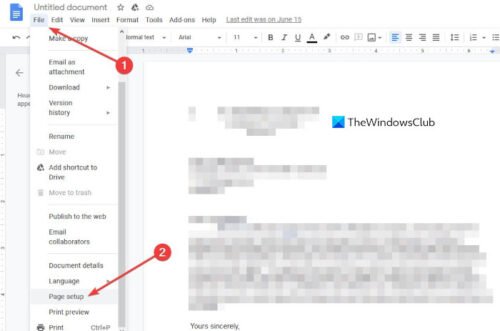 How to change Page Orientation in Google Docs
