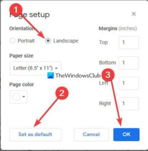 How to change Page Orientation in Google Docs
