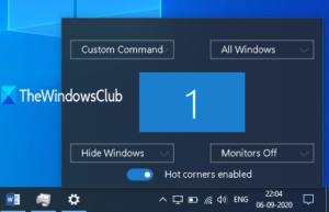 WinXCorners adds Mac-style Hot Corners to Windows 11/10
