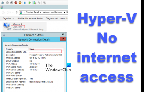 Hyper-V No internet access in Windows 11/10