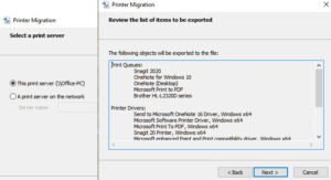 Backup Printer Drivers and Queues using Printer Migration Tool