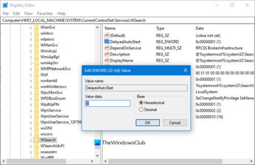 The delayed auto-start flag could not be set - Windows service error