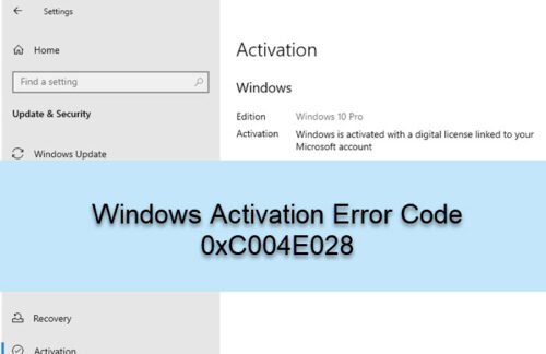Fix 0xC004E028 Windows Activation Error Code