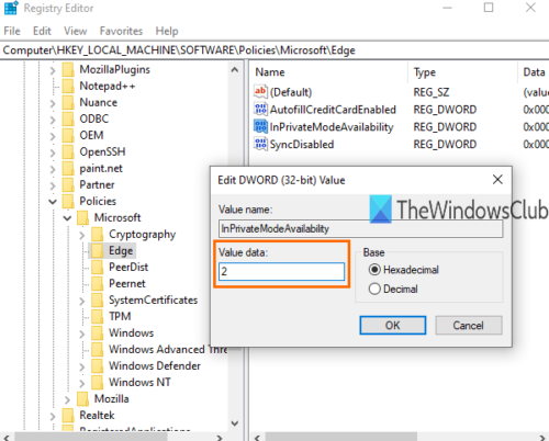 How to start Microsoft Edge in InPrivate mode on Windows 11