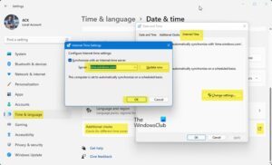 Change Internet Time Update interval in Windows 11