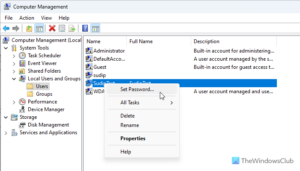 How to change another User's password in Windows 11/10