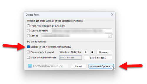 How to get notifications for selected contacts in Outlook