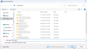 How to print to the Microsoft XPS Document Writer in Windows PC