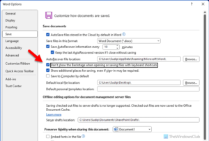 Restore old ‘Save as' dialog for Microsoft 365 apps on Windows PC