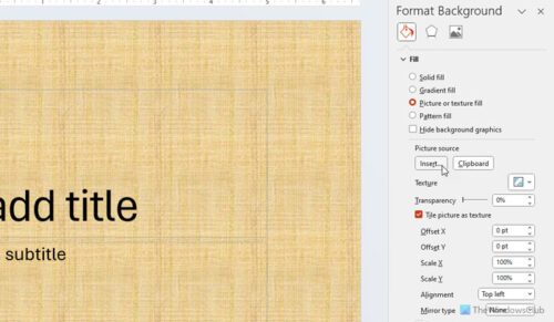 How to set a Picture as a Background on PowerPoint
