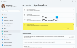 How to set up Picture Password in Windows 11/10