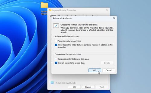 Show Encrypted or Compressed file names in color in Windows 11