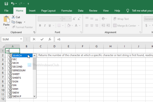 How to Show or Hide the Formula List While Typing in Excel - INFOXIAO