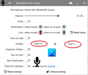 How to mute Microphone with a shortcut in Windows 11