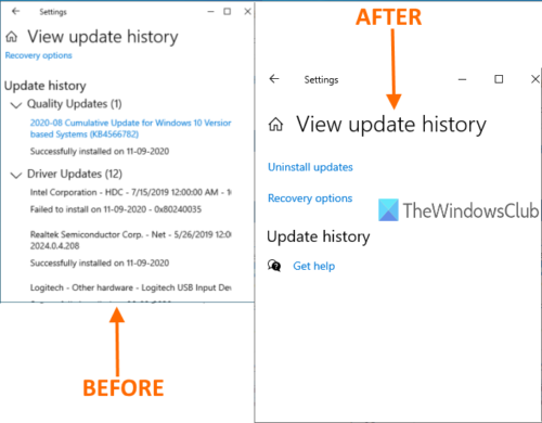 How to clear Windows Update History in Windows 11