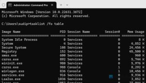 What are Tasklist and Taskkill commands in Windows 11/10?