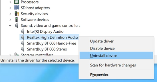 High Definition Audio Device has a driver problem in Windows 11
