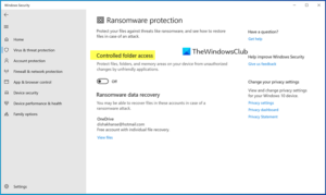 Enable and configure Ransomware Protection in Windows Defender